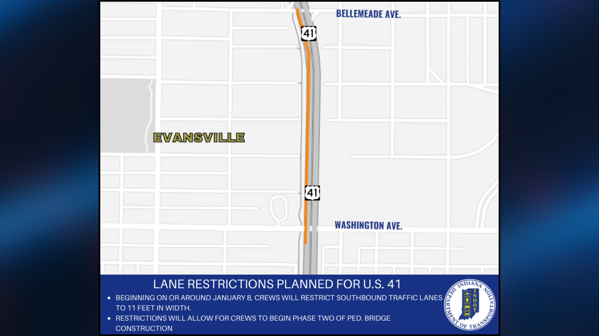 More Lane Restrictions for U.S. 41 in Evansville Announced by The ...