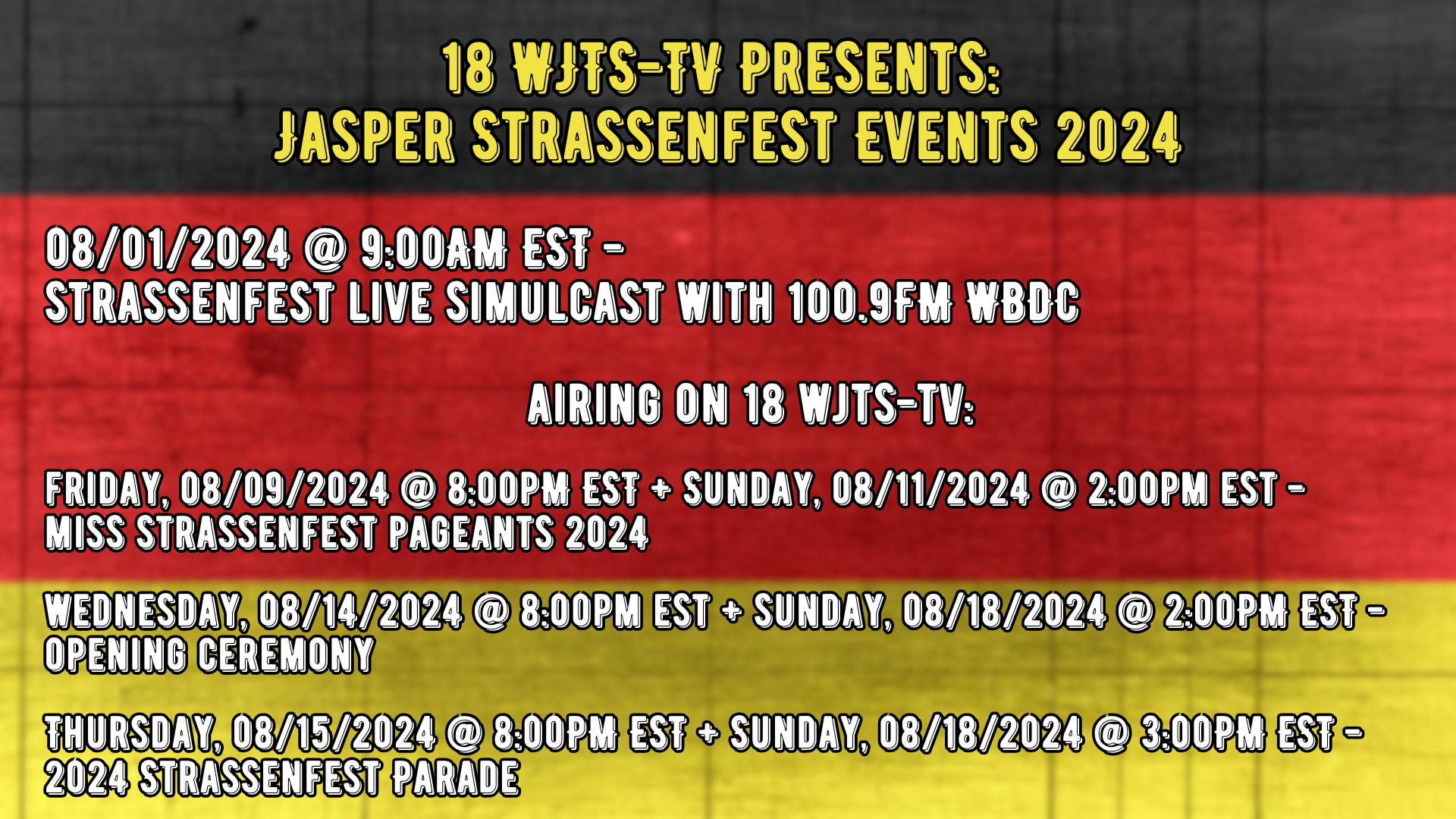 18 WJTS – Local News, Weather, Sports, And Entertainment Available Now. Dubois County, Spencer ...